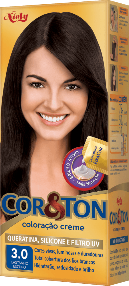 Coloração Niely Cor&Ton Castanho Escuro 3.0 - Dec Minas