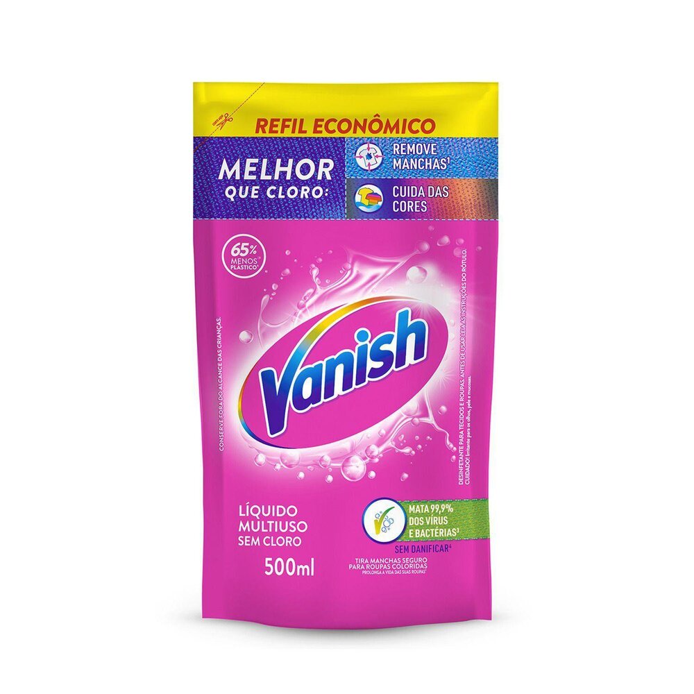 Tira Manchas Vanish Líquido Multiuso para roupas coloridas Refil ...