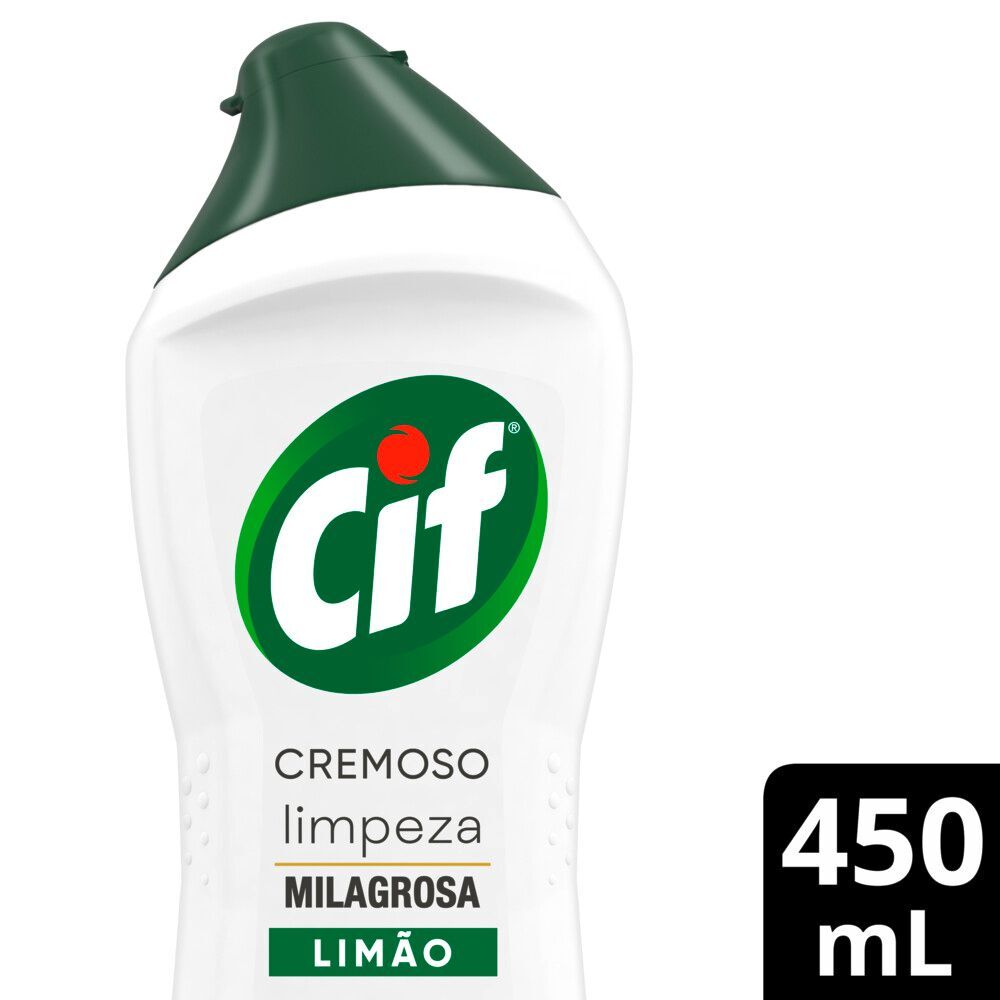 CIF Cremoso Limpeza Milagrosa Limão para casa 450 ml - Dec Minas