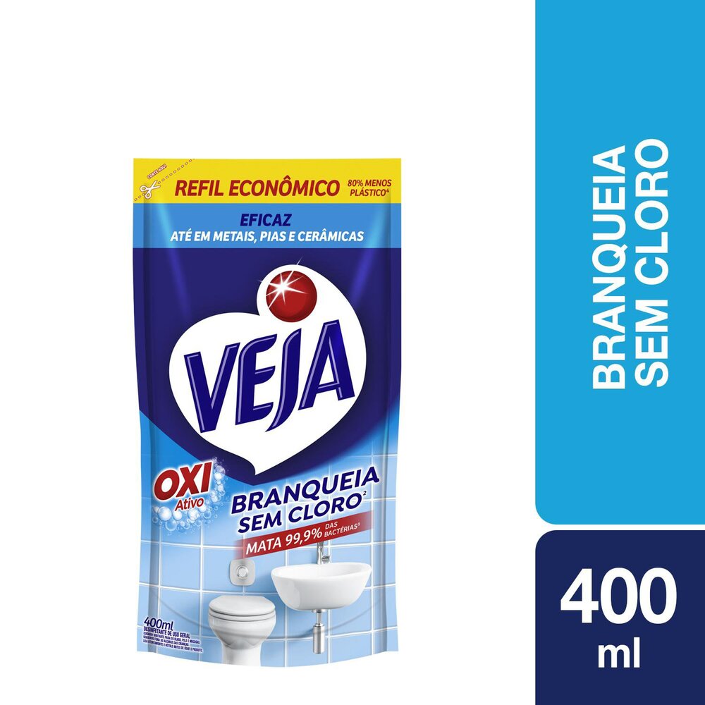 Veja Oxi Ativo Antibac Sachet 400ml - Dec Minas