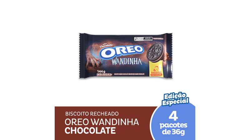 Nutricao Pacote Oreo Delicioso Biscoito Oreo Chocolate, Multipack 144g