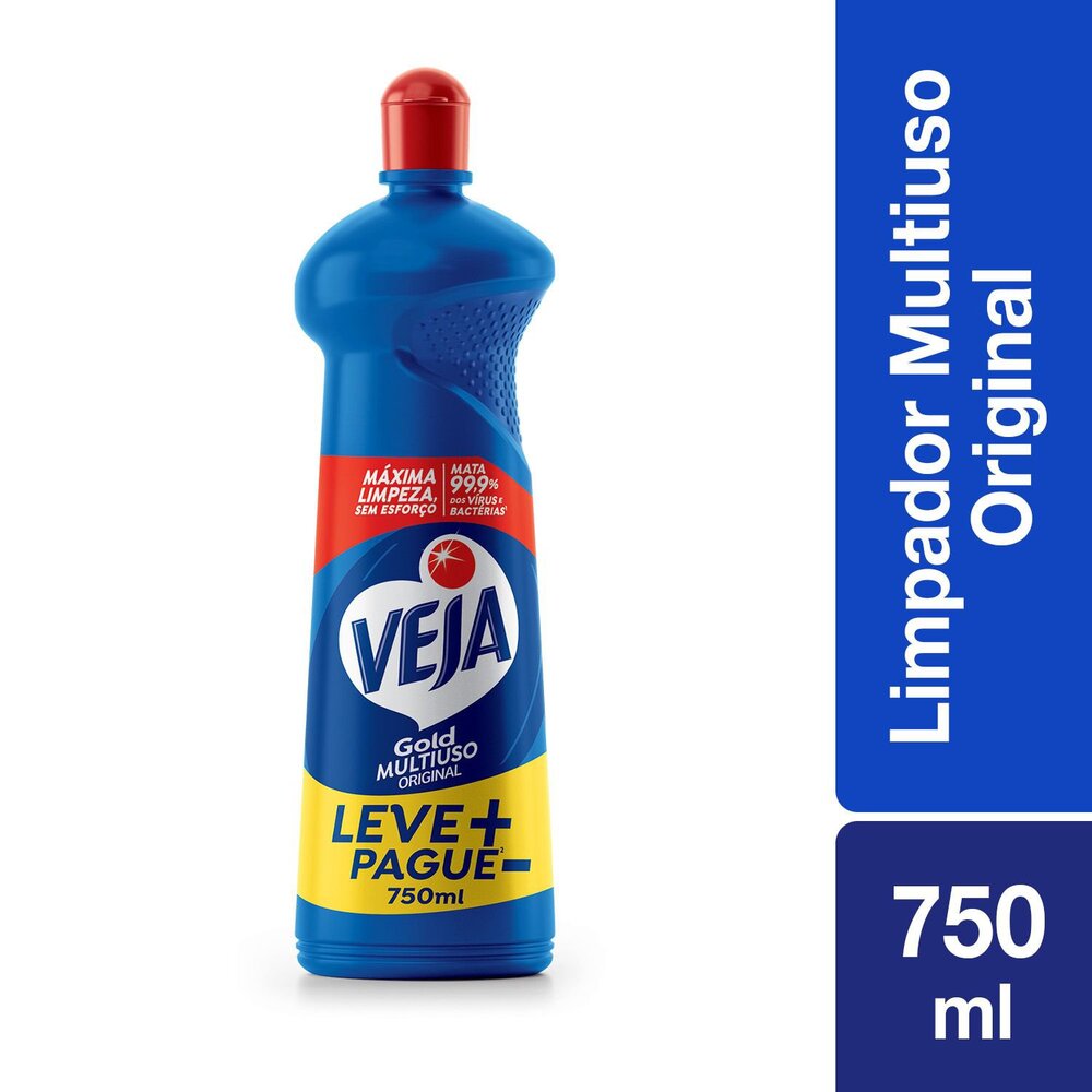 Limpador Multiuso Veja Gold Original 750ml Embalagem Econômica