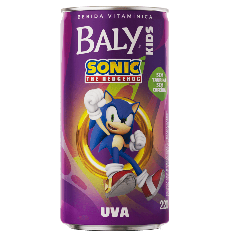 Bebida Vitamínica Composta Gaseificada Uva Sonic Baly Kids Lata 220ml ...